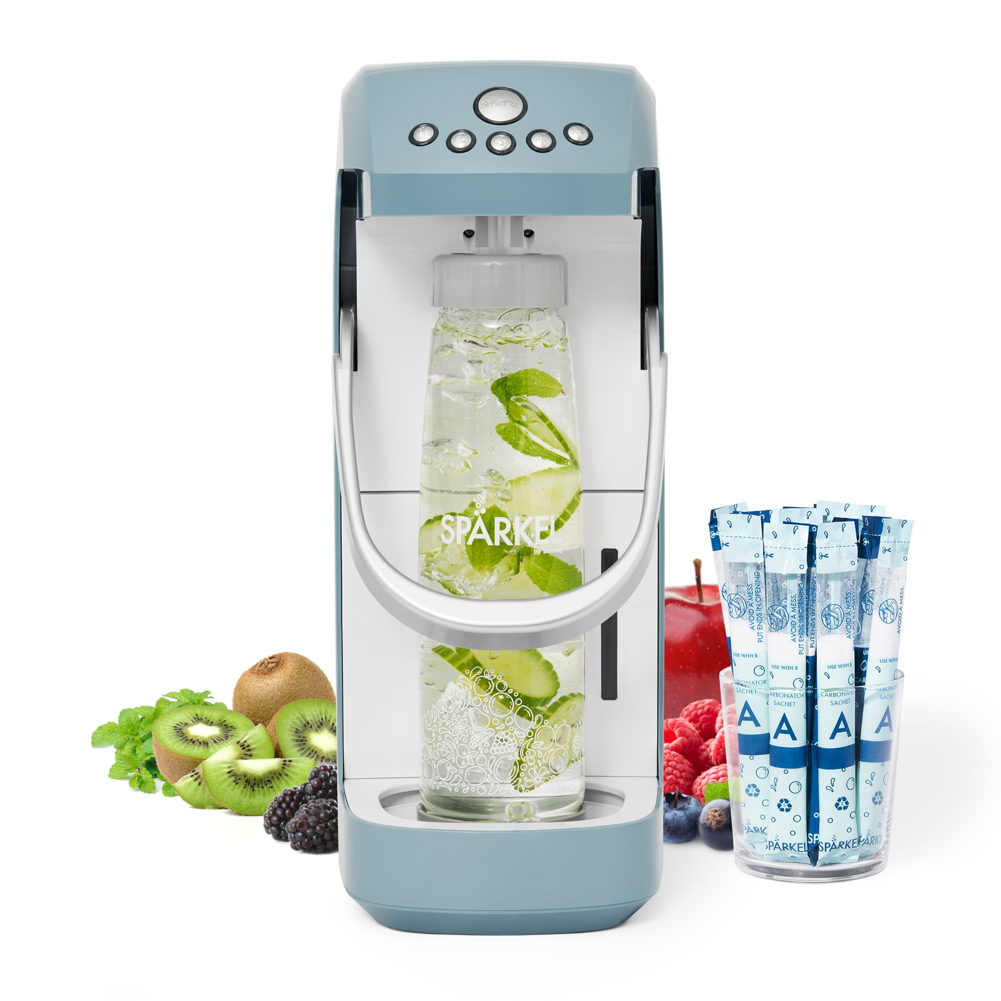 Spärkel Beverage System - CO2-Free Sparkling Water Maker with 5 ...