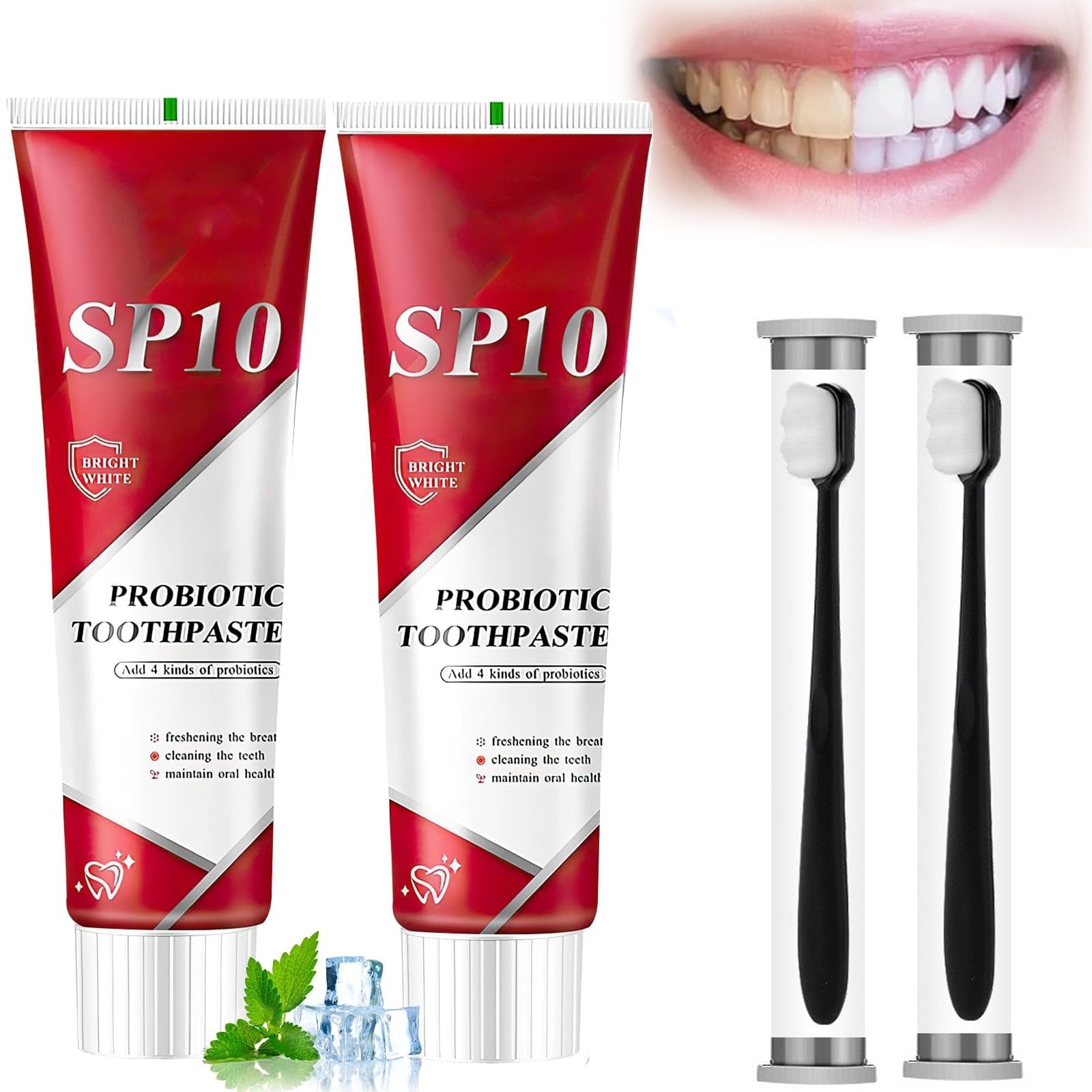 Sp10 Probiotic Toothpaste, Sp 10 Probiotic Toothpaste Whitening,Super ...