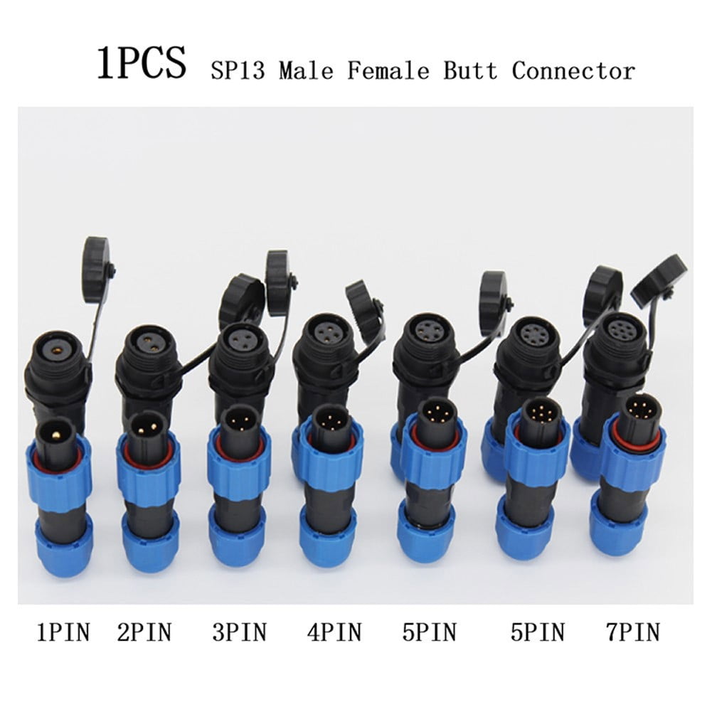 Sp13 Ip68 Waterproof Inline Cable Coupler Plug Socket Connector Pair 1 ...