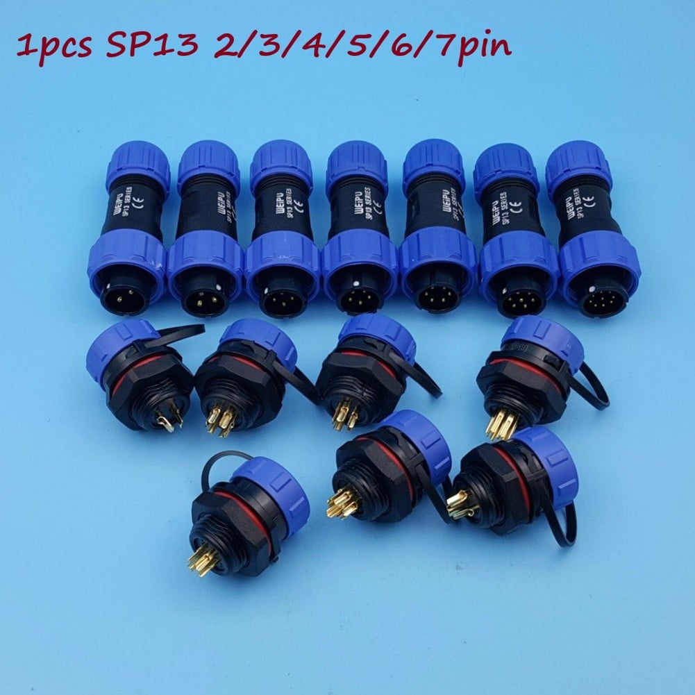 Sp13 Panel Ip68 Waterproof And Socket Circular Connector 2/3/4/5/6/7Pin ...