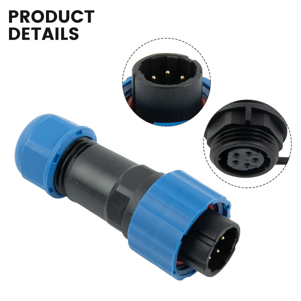 Sp16 Ip68 Waterproof 2,3,4,5,6,7,9 Pin And Socket Inline Connector ...