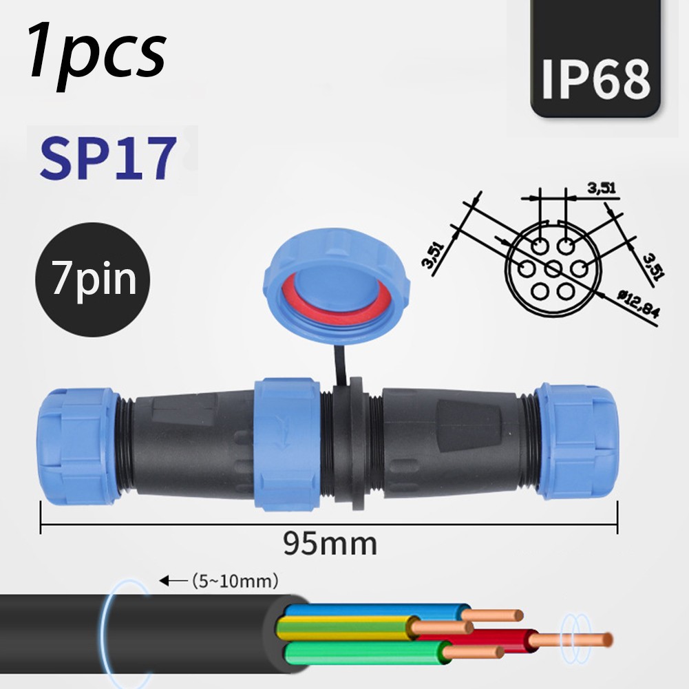 Sp17 Panel Mount Ip68 Waterproof And Circular Connector 2/3/4/5/7/9Pin 2Pin YIWEI - Walmart.com