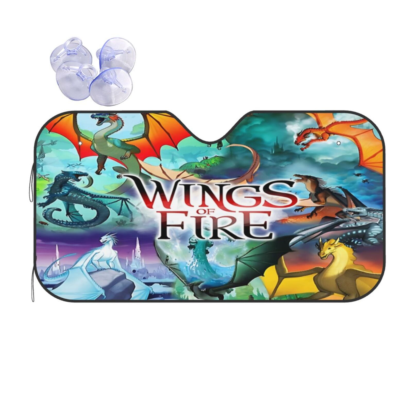 Wings Dragon Fire Car Windshield Sunshade Front Window Sun Shades ...