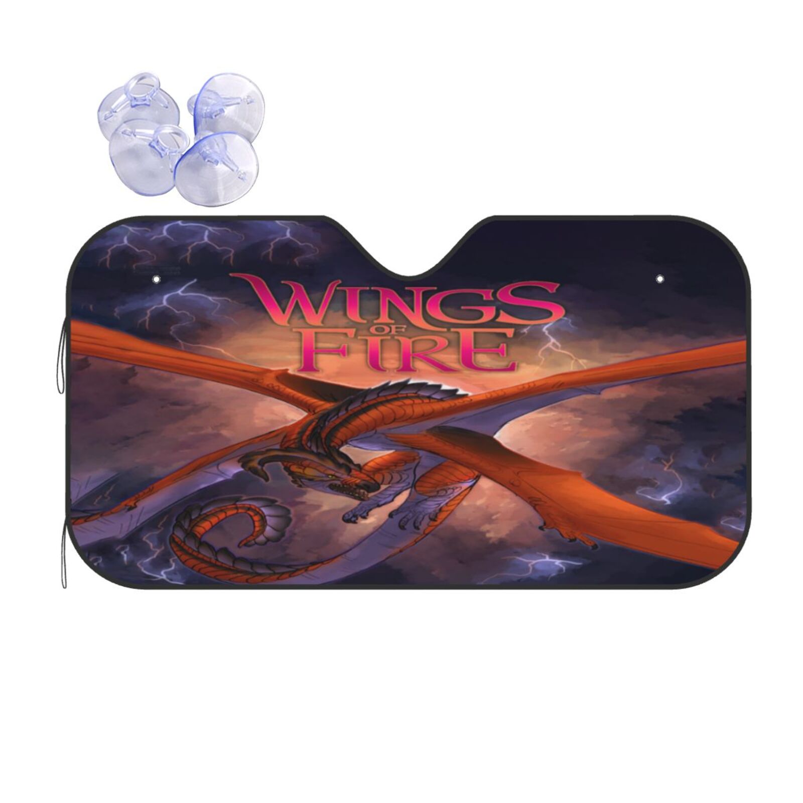 Wings Dragon Fire Car Windshield Sunshade Front Window Sun Shades ...