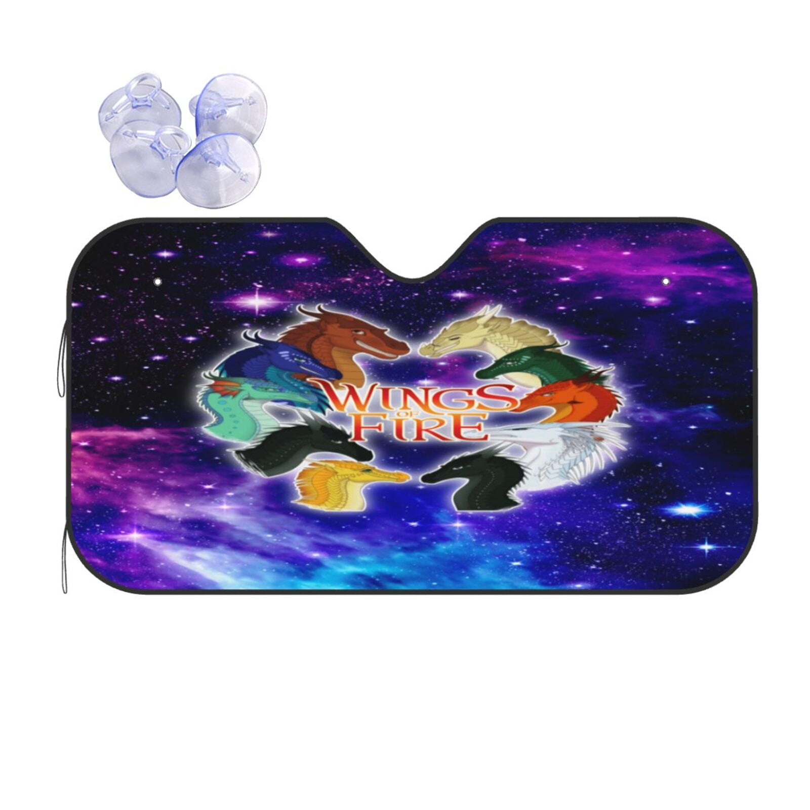 Wings Dragon Fire Car Windshield Sunshade Front Window Sun Shades ...