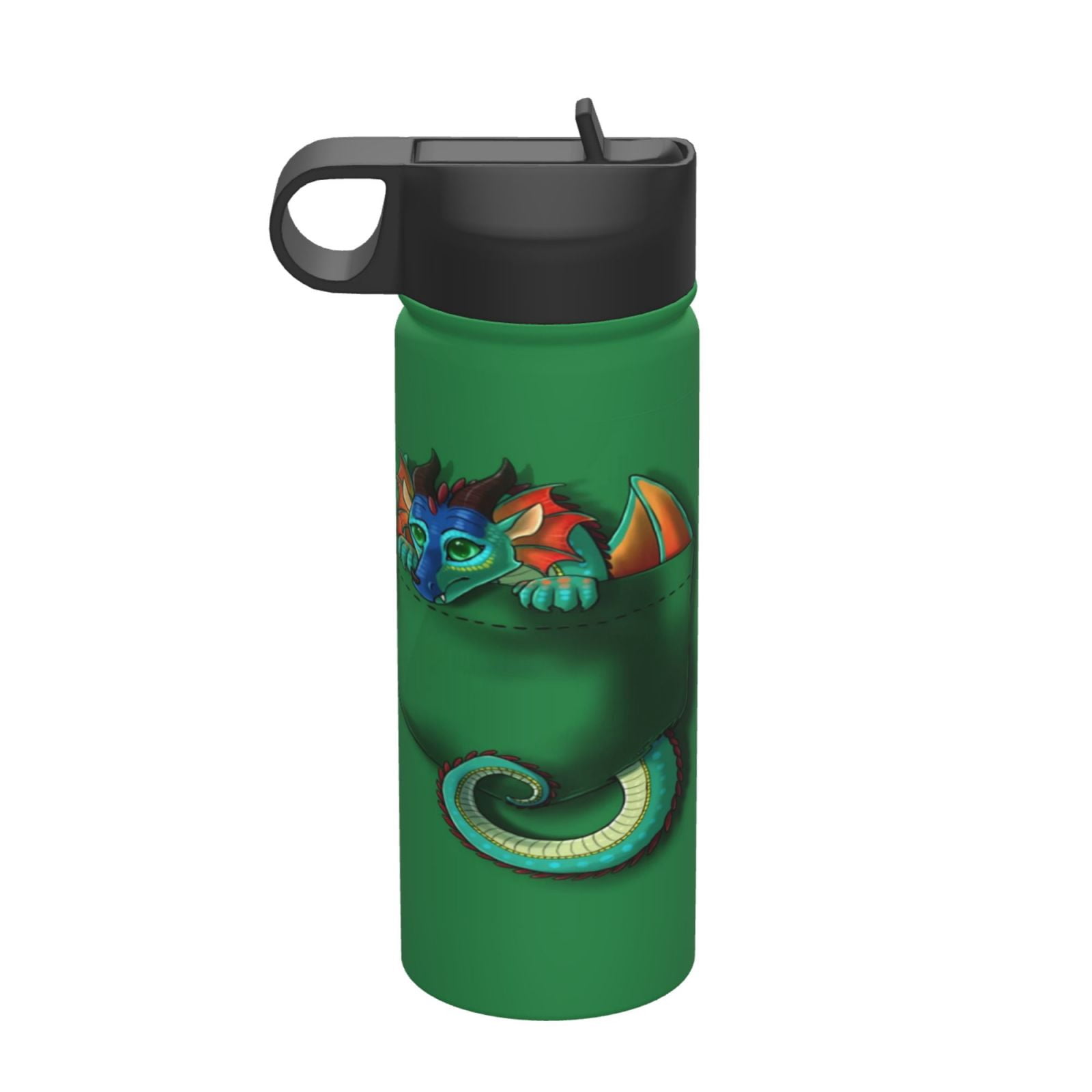 Wings Dragon Fire Insulated Water Bottle With Straw Stainless Steel ...