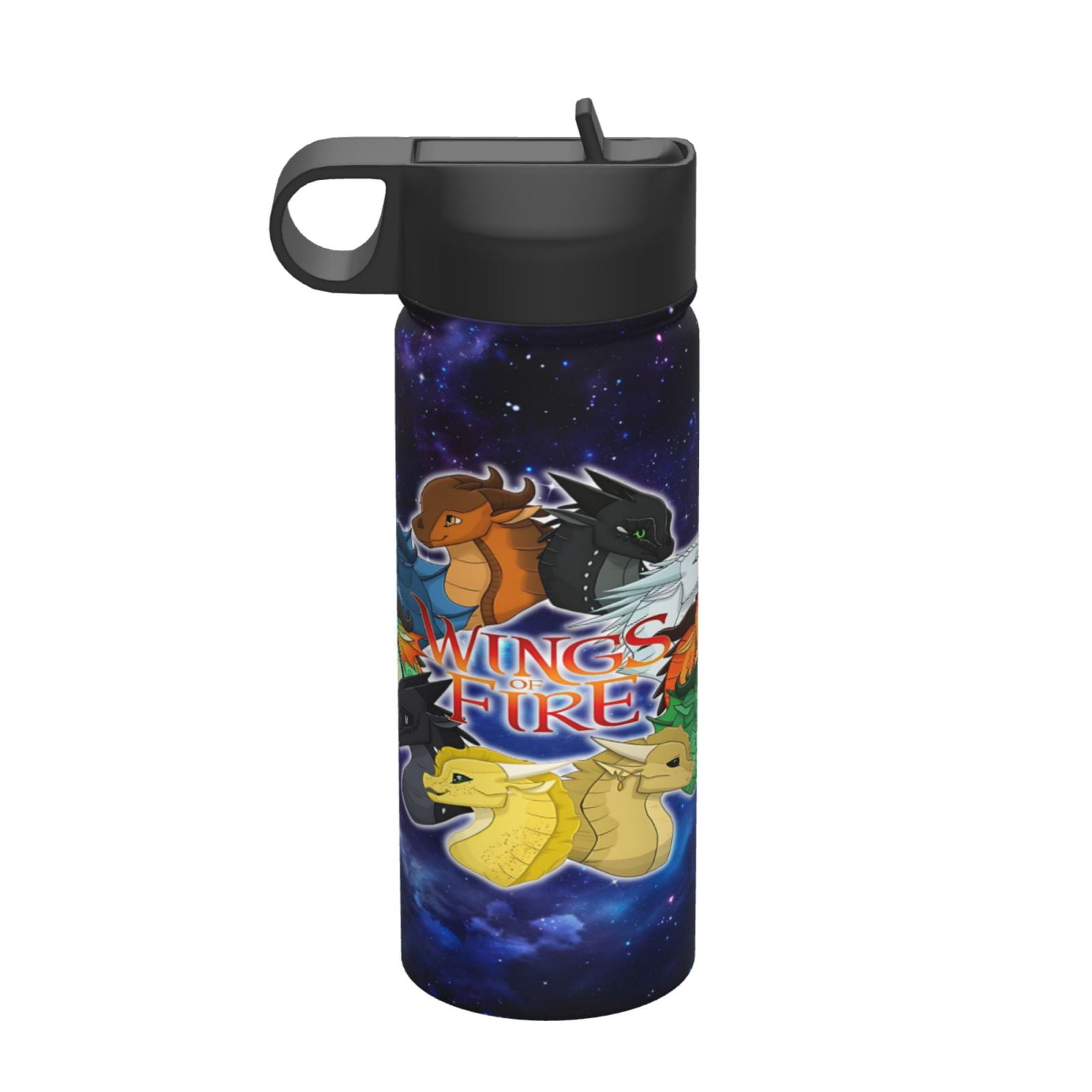 Wings Dragon Fire Insulated Water Bottle With Straw Stainless Steel ...