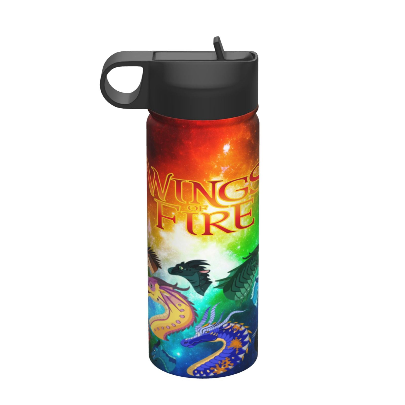 Wings Dragon Fire Insulated Water Bottle With Straw Stainless Steel ...