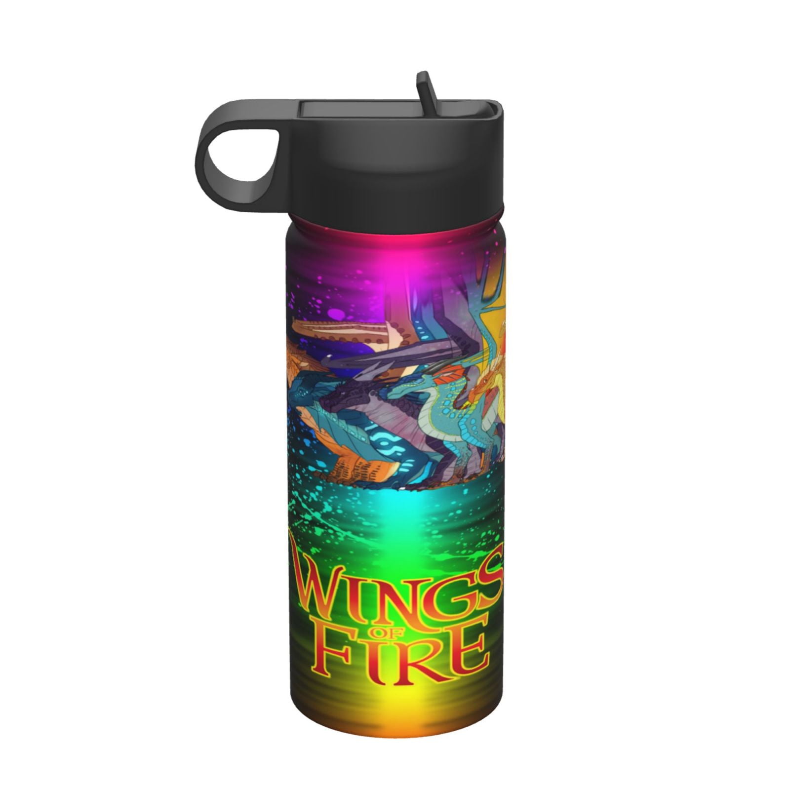 Wings Dragon Fire Insulated Water Bottle With Straw Stainless Steel ...