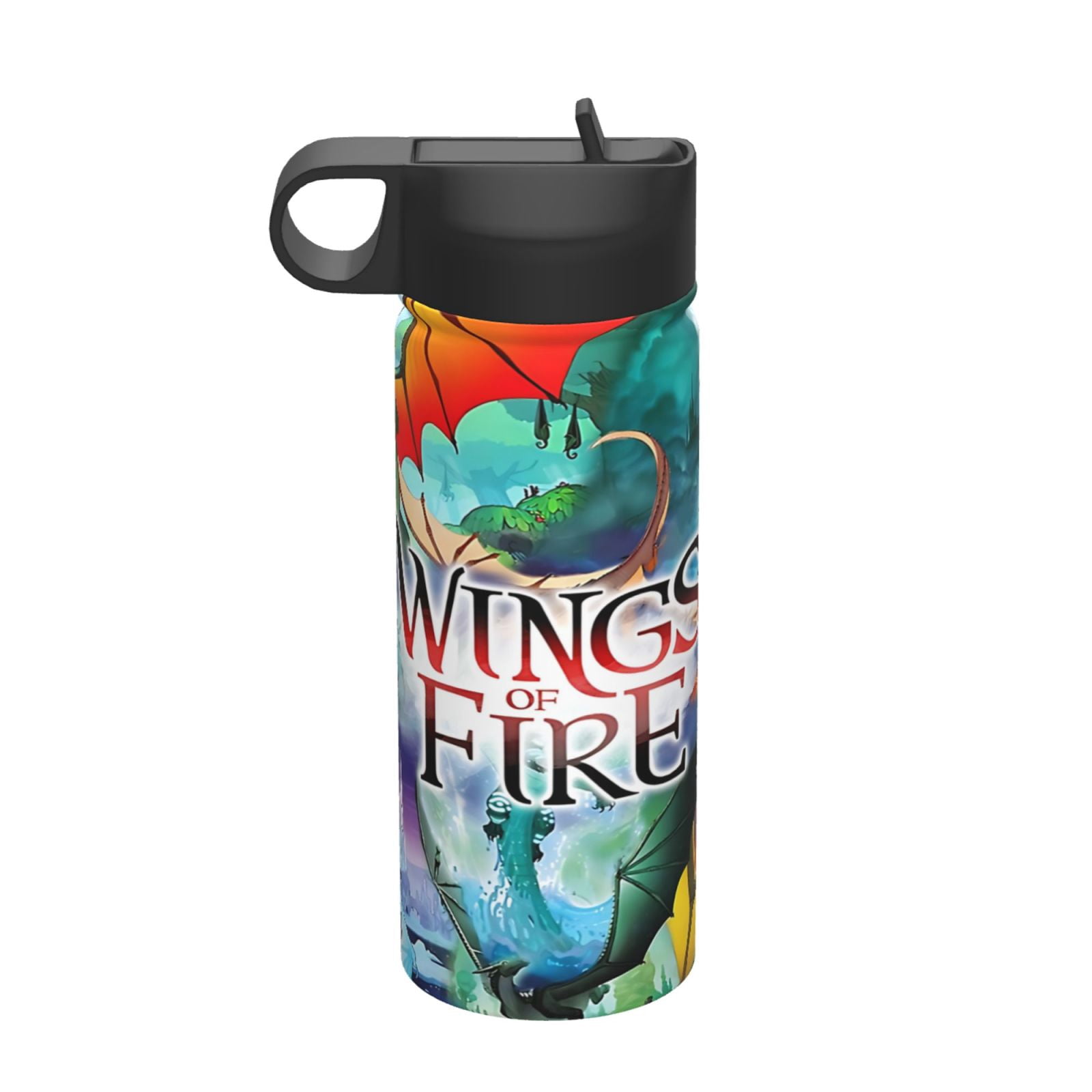 Wings Dragon Fire Insulated Water Bottle With Straw Stainless Steel ...