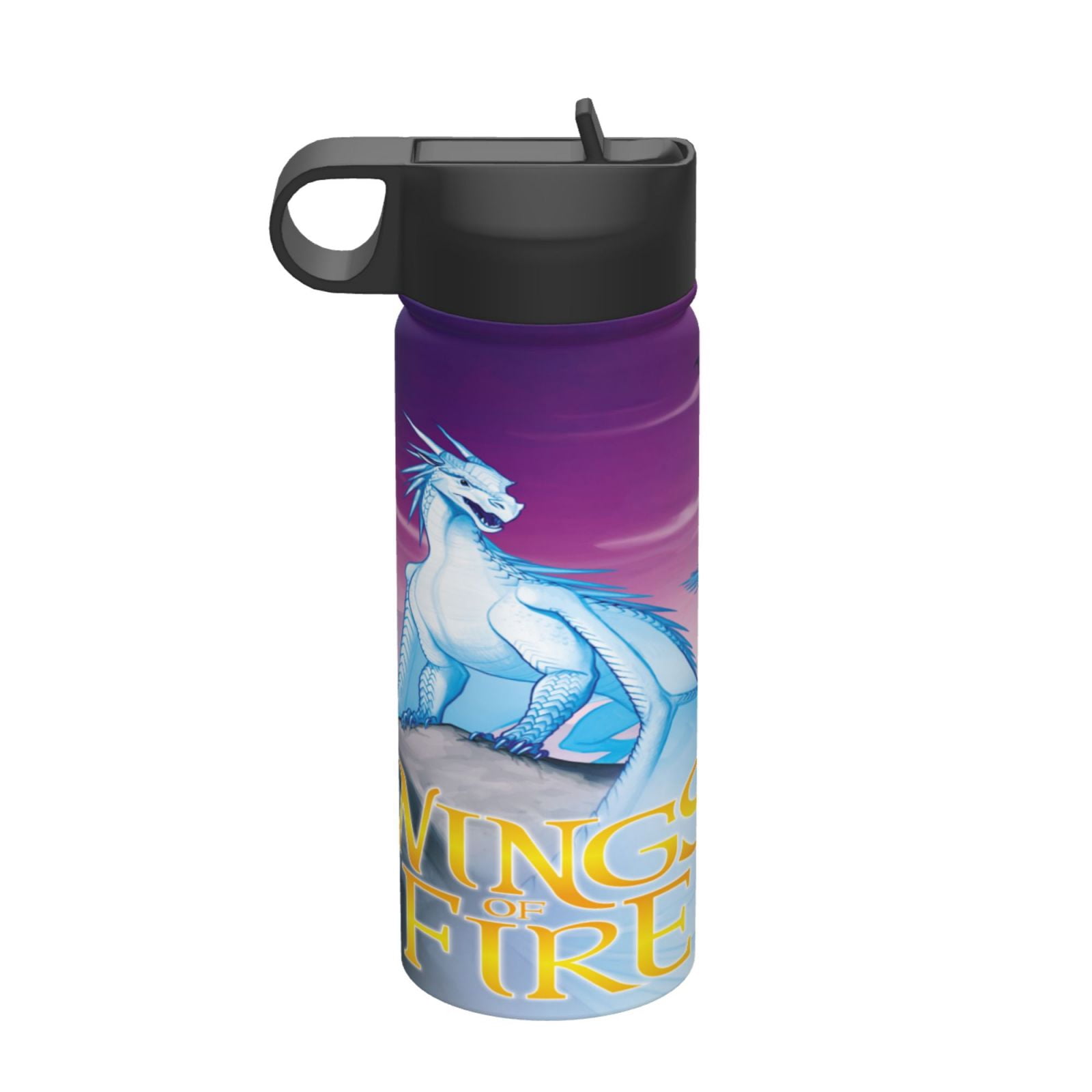 Wings Dragon Fire Insulated Water Bottle With Straw Stainless Steel ...