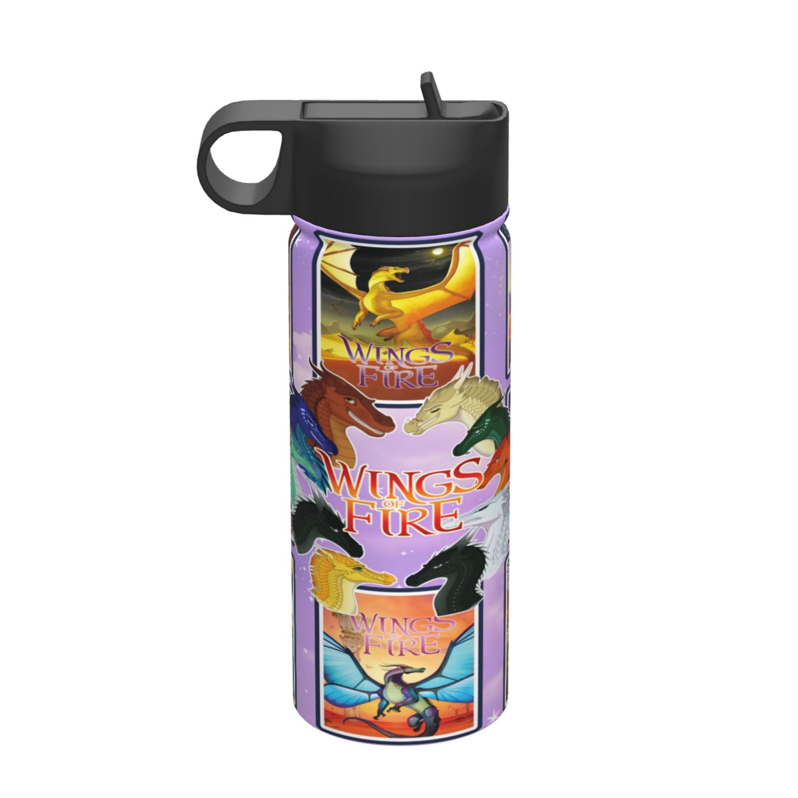 Wings Dragon Fire Insulated Water Bottle With Straw Stainless Steel ...