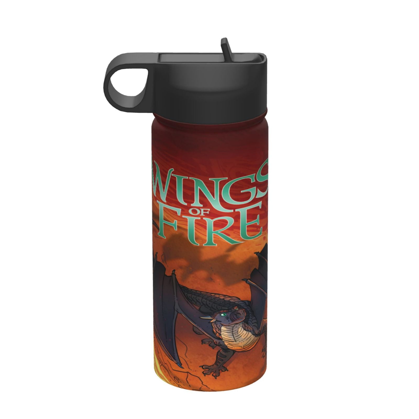 Wings Dragon Fire Insulated Water Bottle With Straw Stainless Steel ...