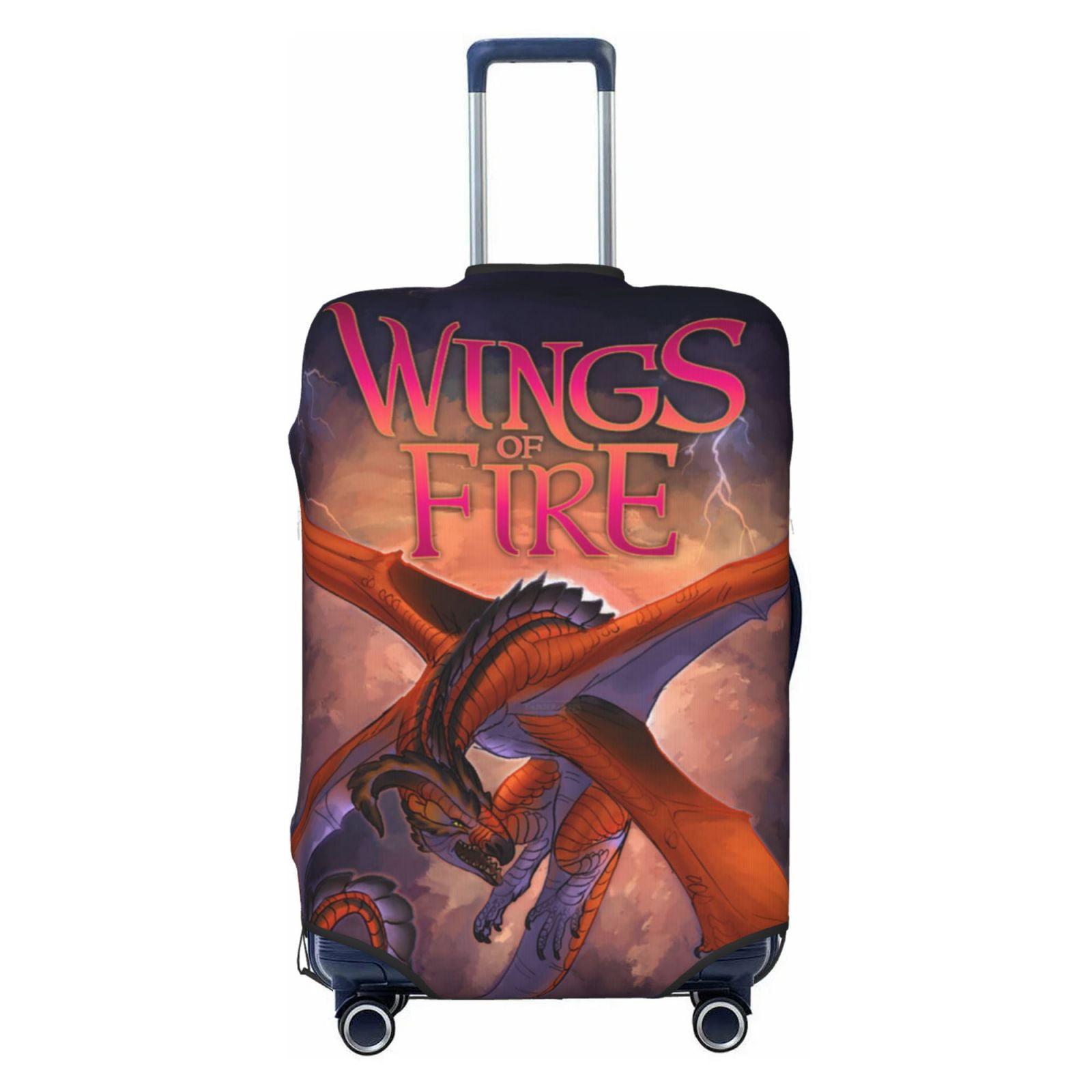 Wings Dragon Fire Luggage Suitcase Covers Elastic Washable Cartoon ...