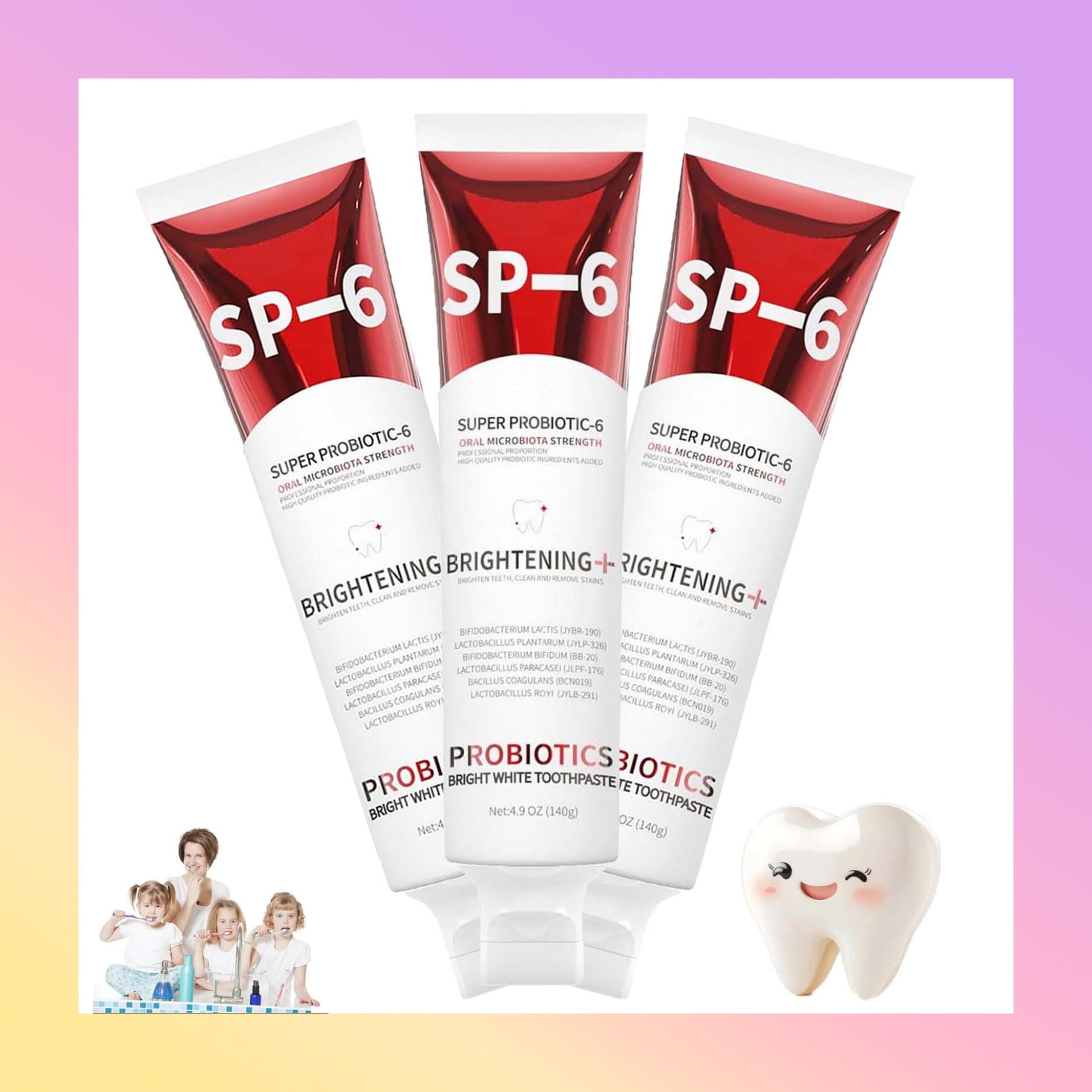 Sp6 Probiotic Toothpaste, sp-6 probiotics toothpaste, 3PCS Sp6 ...