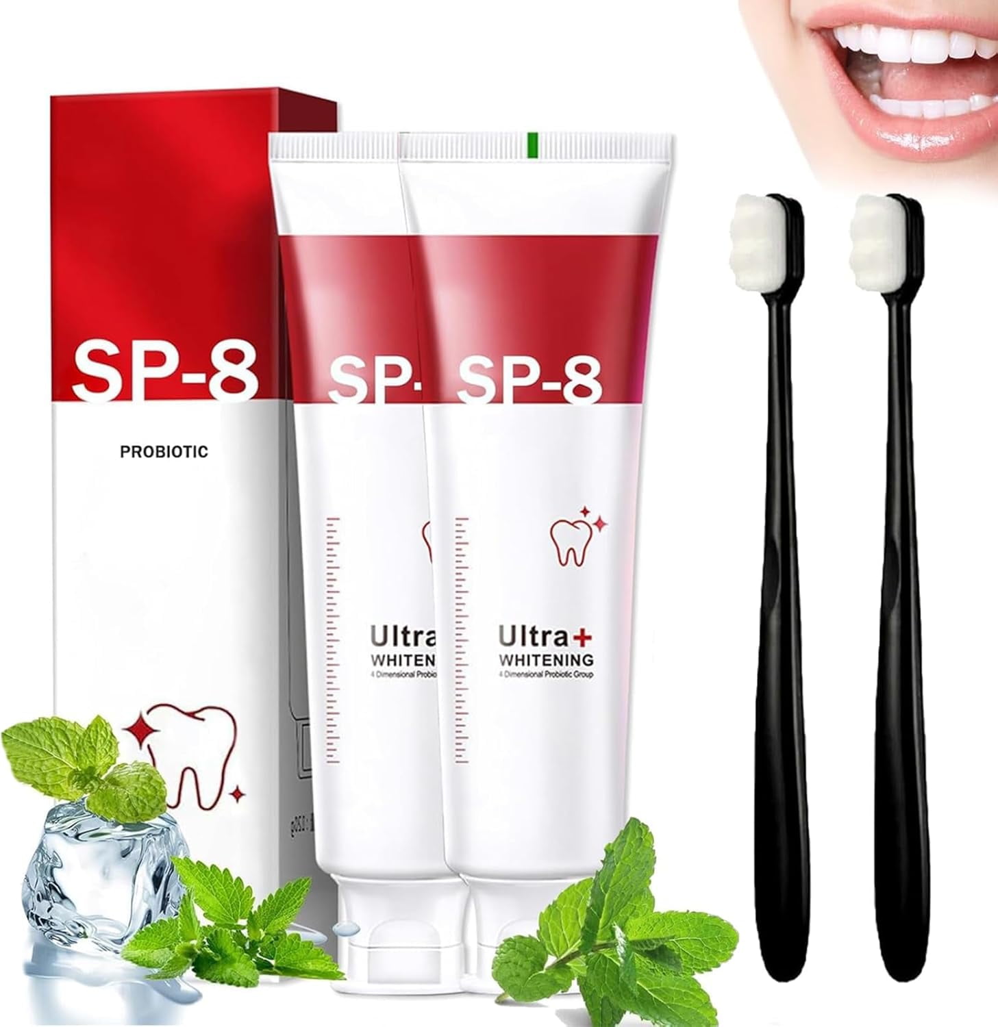 Sp8 Toothpaste, 2PCS Sp8 Probiotic Toothpaste, Sp8 Probiotic Whitening ...