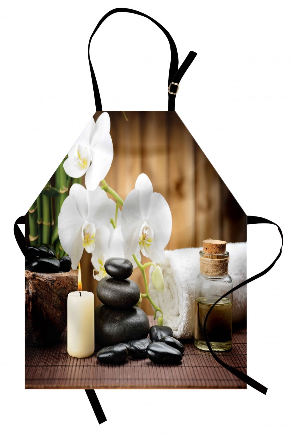 Spa Apron Asian Spa Style Arrangement with Zen Stones Candle Flowers ...
