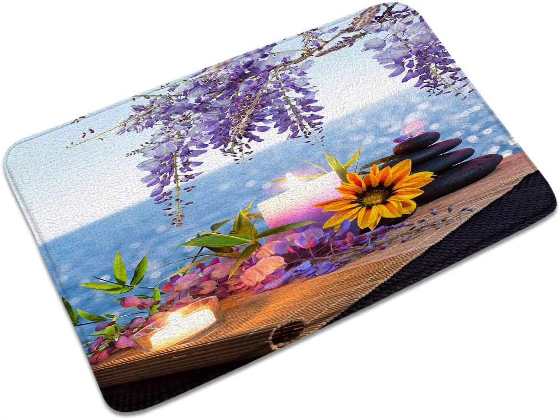Spa Bath Mats for Bathroom Massage Stones Candles Daisy Sunflower ...
