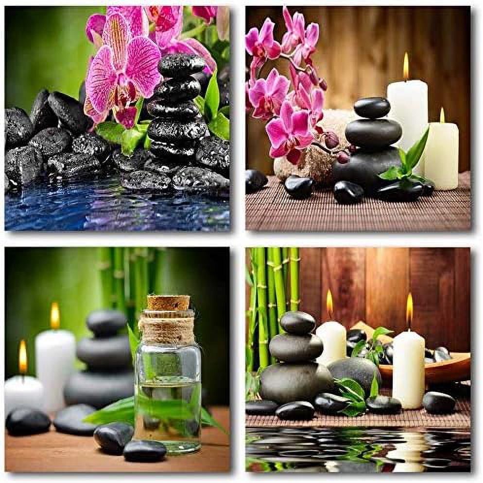 Spa Bathroom Decor Stone Wall Panels, Zen Wall Art for Yoga Meditation ...