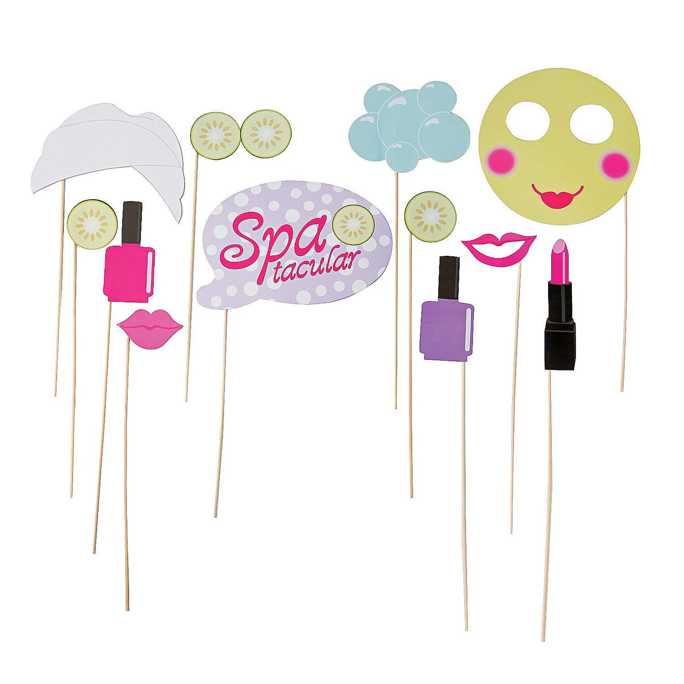 Spa Bliss Photo Stick Props for Memorable Party Moments - 12 Fun ...