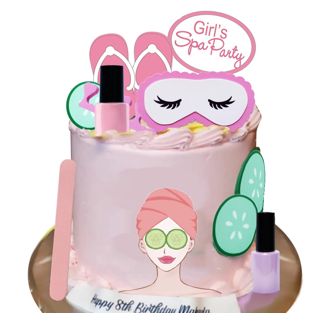 Spa Cake Topper with Eye Mask RST1 for Girl Spa Pamper party - Walmart.com