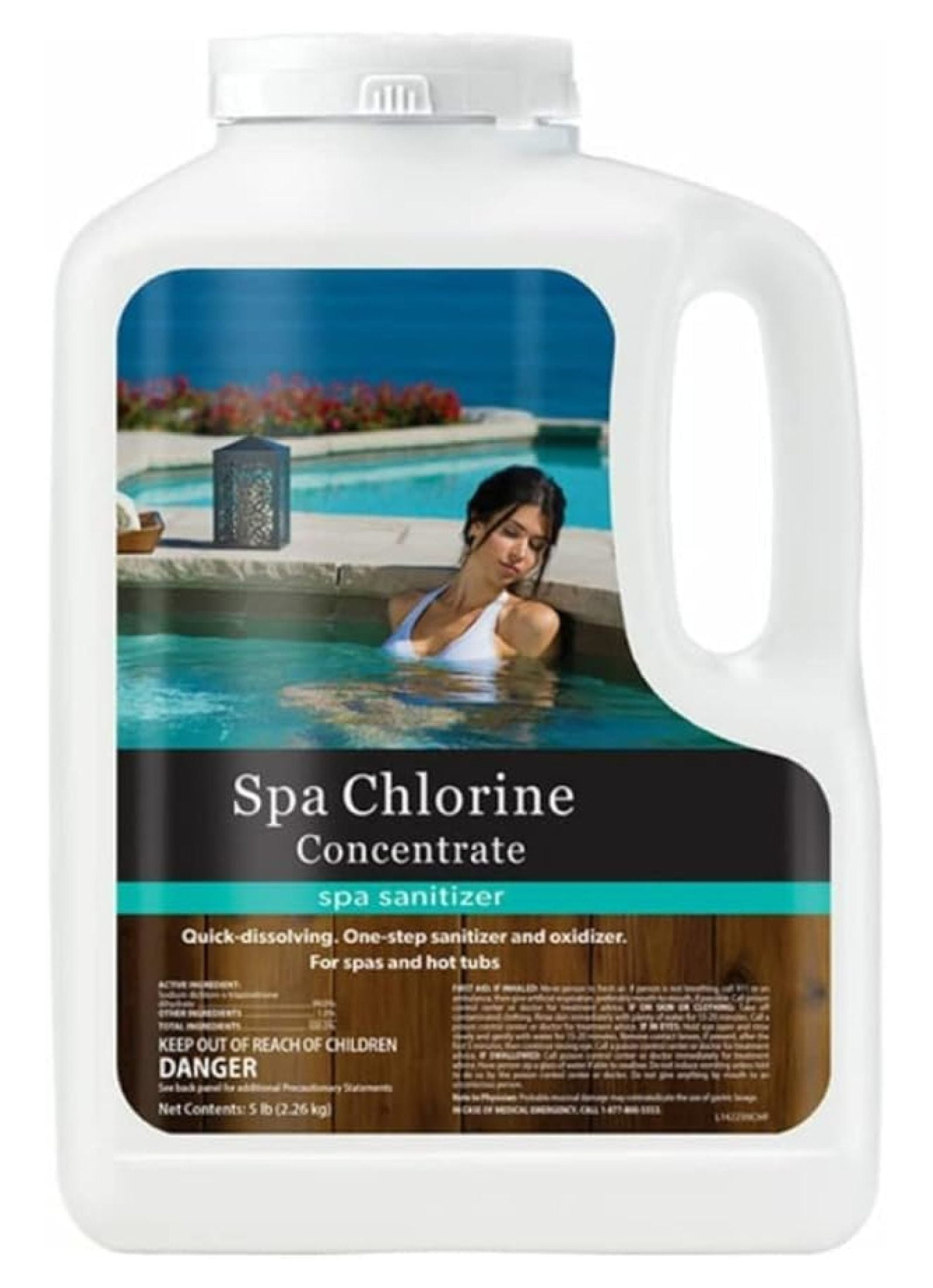 Spa Chlorine Concentrate Granular - 5 lb - Hot Tub Chlorine Shock for Spas & Hot Tubs - Fast ...