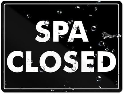 Spa Closed Sign Self Adhesive Sign For Door Or Wall, Easy Installation ...