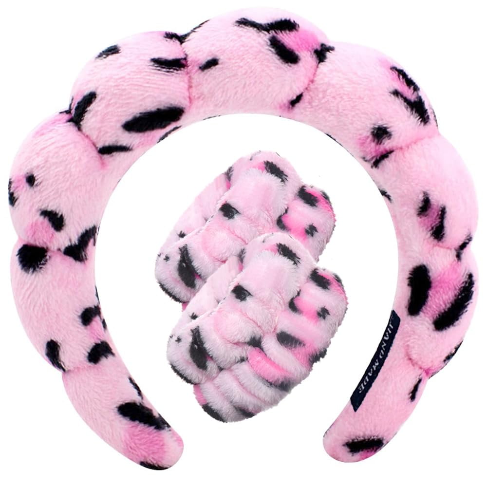Spa Headband, Kids Hairband Face Washing Wristband Set Sponge Makeup ...