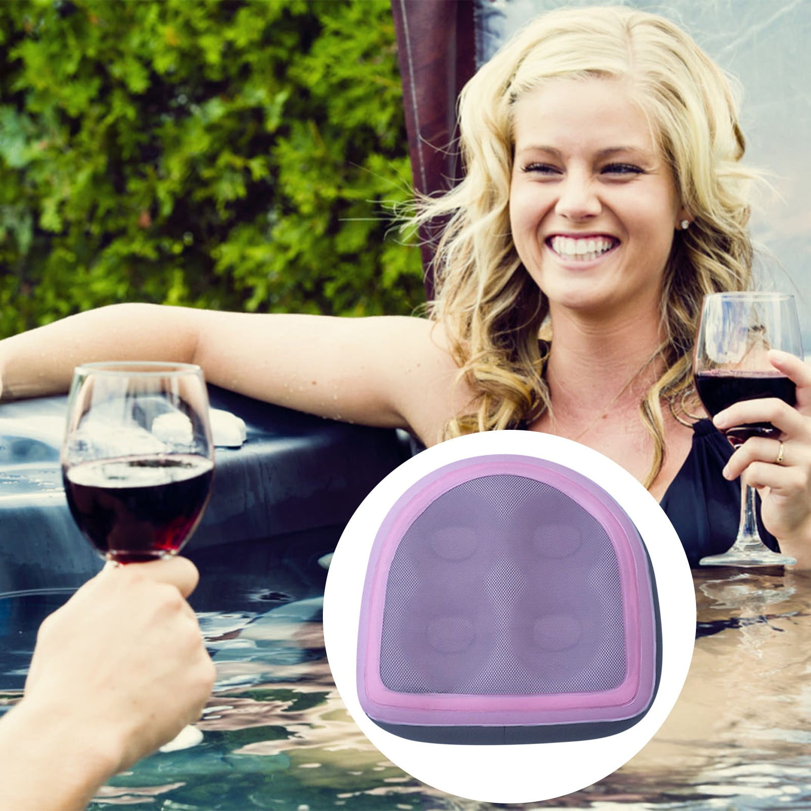 Spa and Hot Tub Booster Seat Pad with Suction Cup Back Support Spa Pad ...