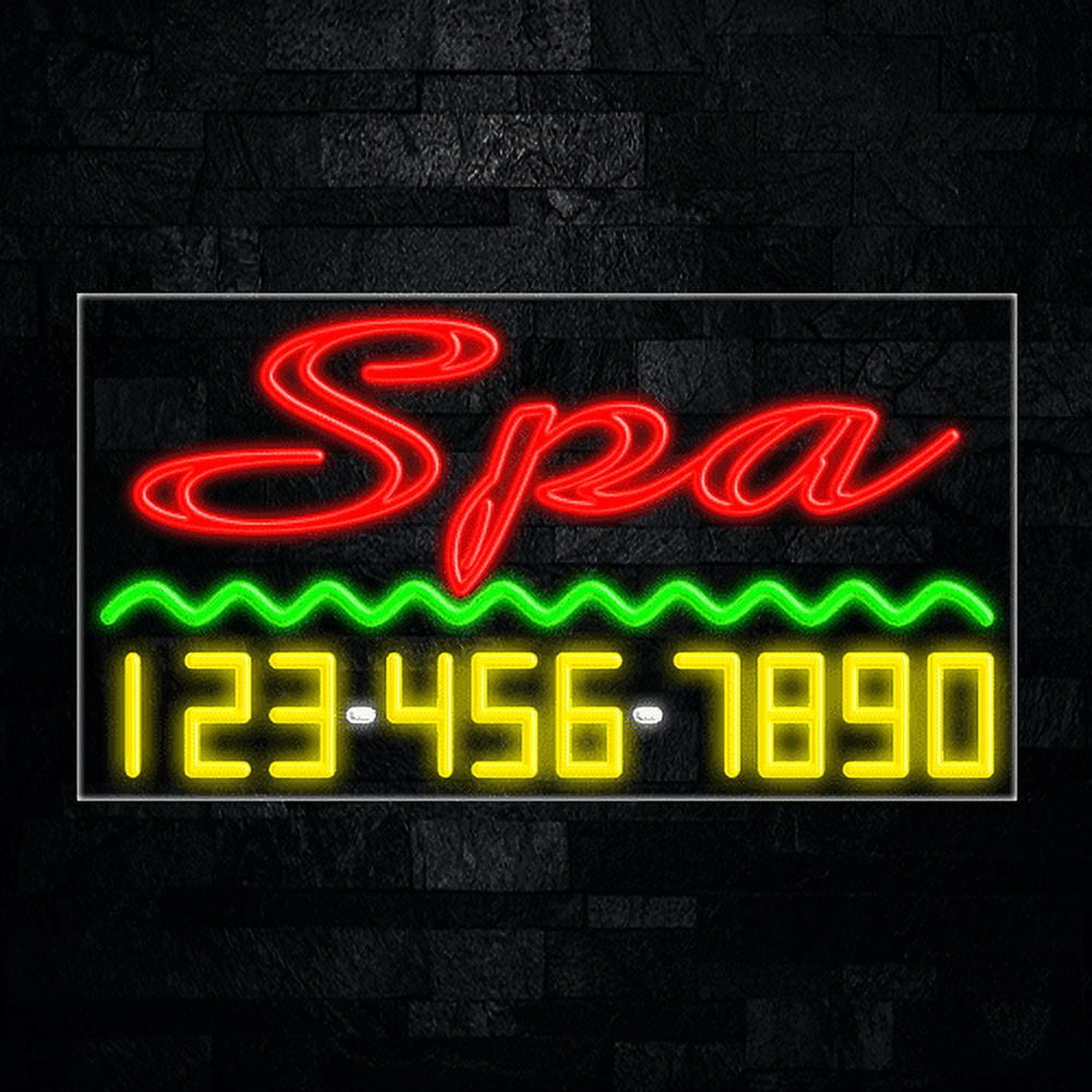 Spa LED Neon Sign 33"L x 18"H #35102 - Walmart.com