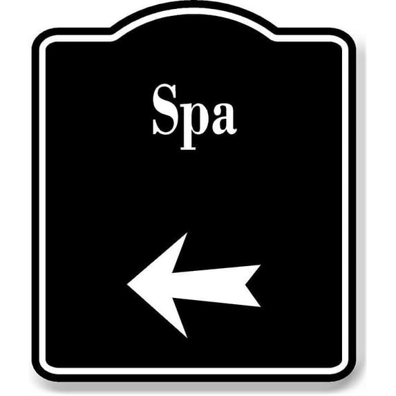 Spa Left Arrow BLACK Aluminum Composite Sign, 15"x18" - Walmart.com