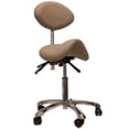 Spa Luxe Clay Rolling Saddle Stool with Back Support by Massage Tools ...