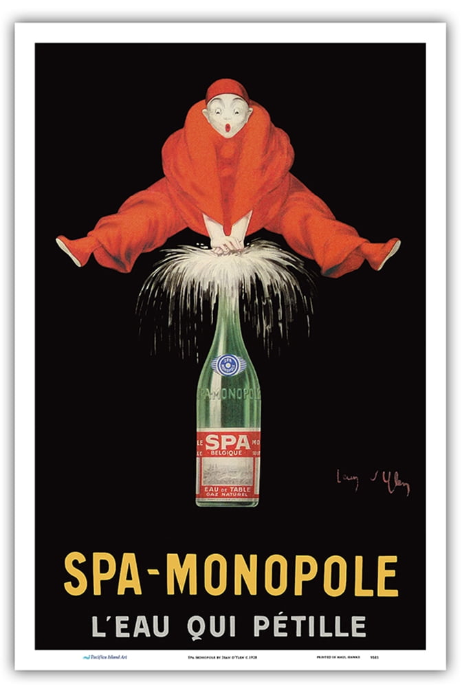 Spa Monopole Sparkling Water - Vintage Advertising Poster by Jean d ...
