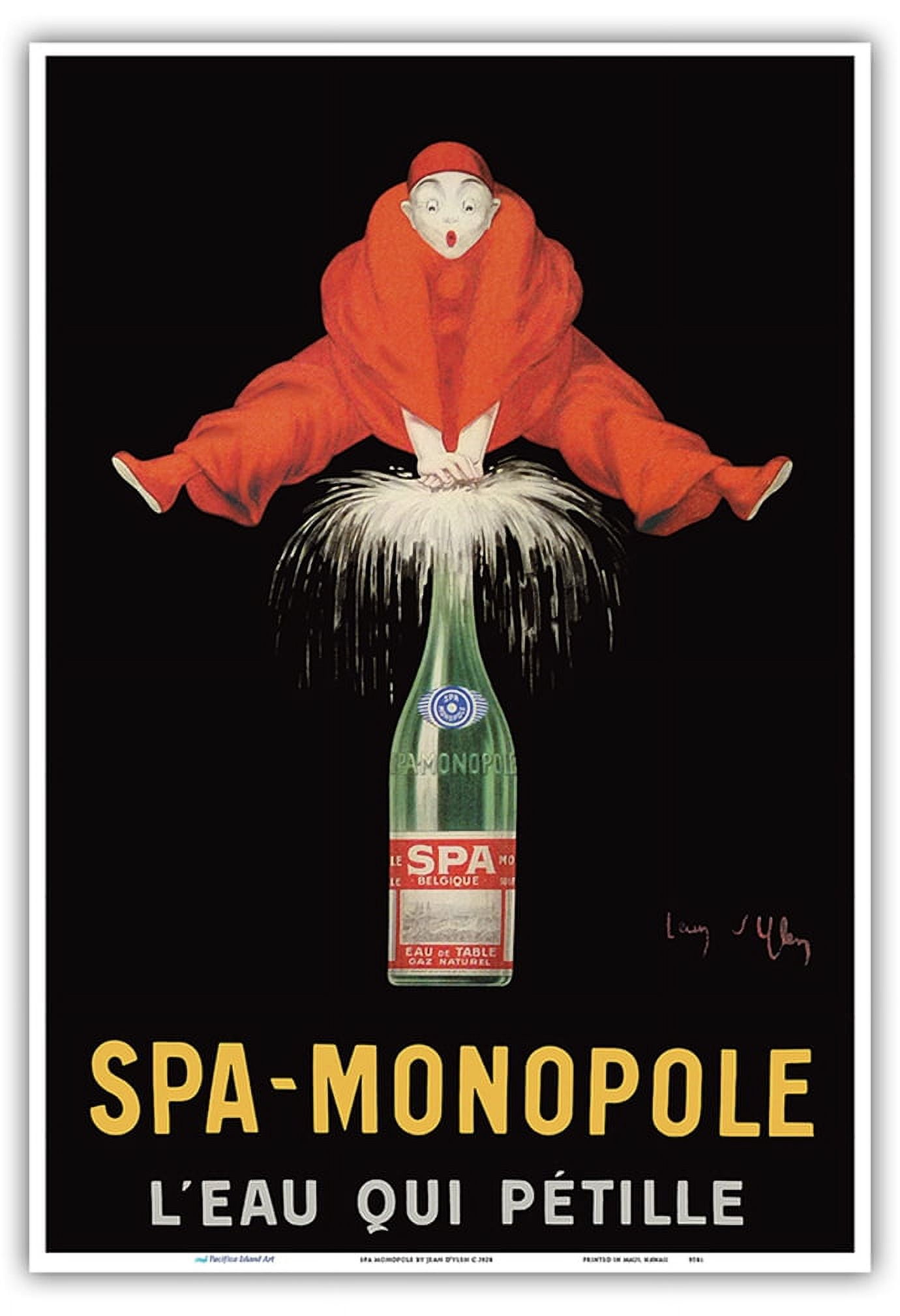 Spa Monopole Sparkling Water - Vintage Advertising Poster by Jean d ...