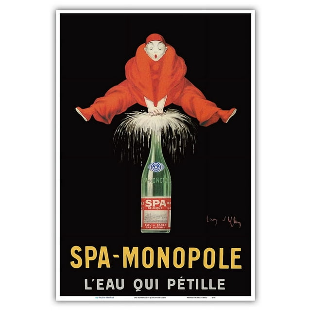 Spa Monopole Sparkling Water - Vintage Advertising Poster by Jean d ...