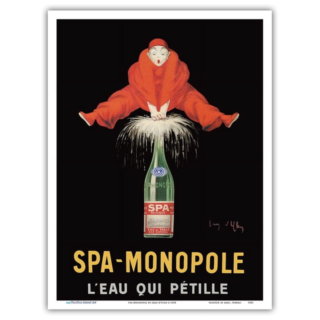 Spa Monopole Sparkling Water - Vintage Advertising Poster by Jean d ...