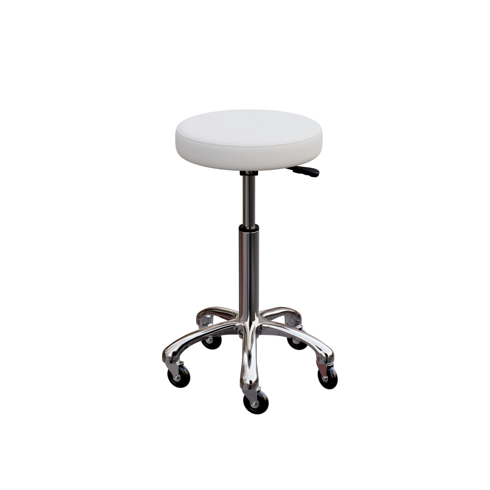 Spa Numa BUTTON Stool in White with Metal Base - 1023A White - Walmart.com