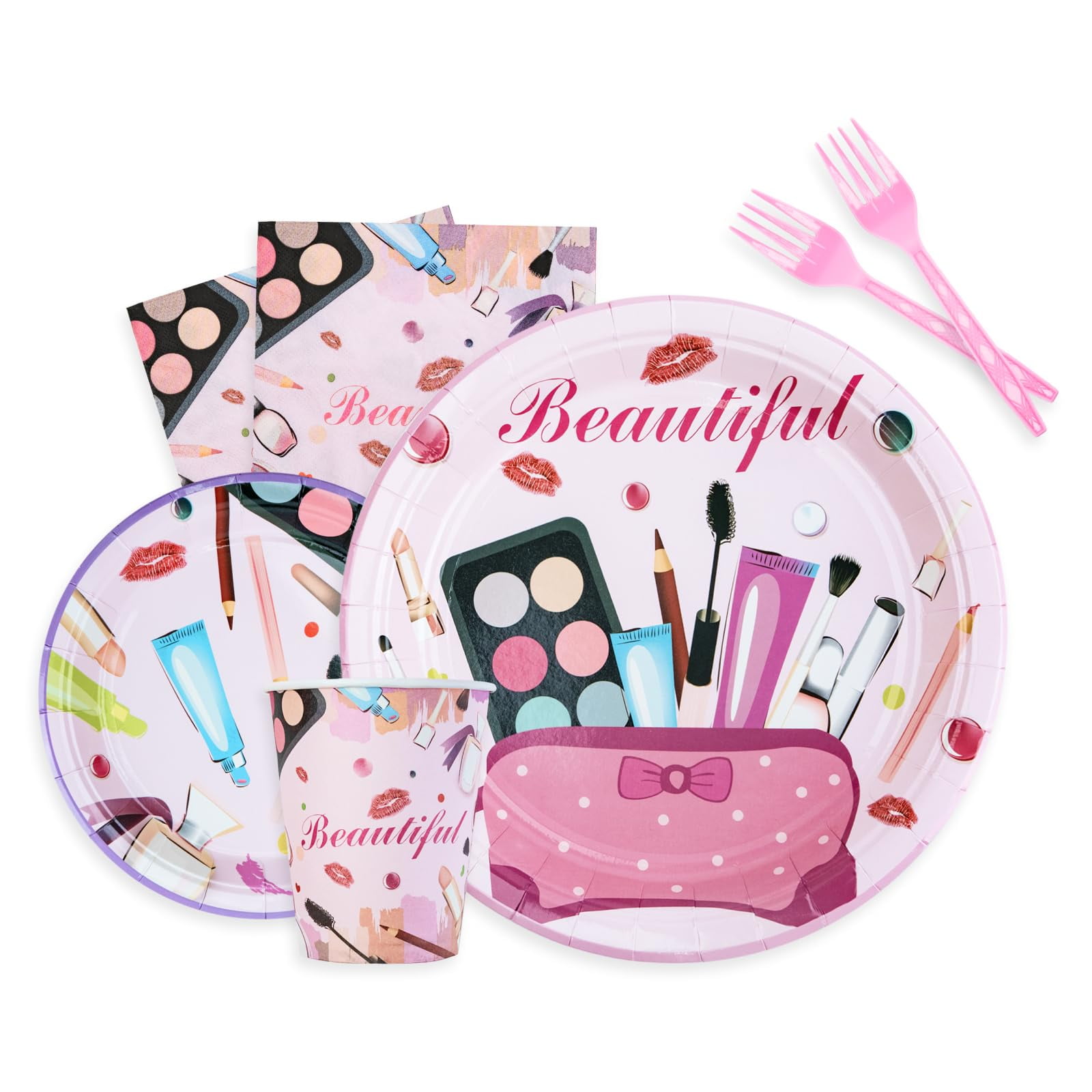 Spa Party Decorations - Spa Day BSL1 Makeup Birthday Party Tableware ...