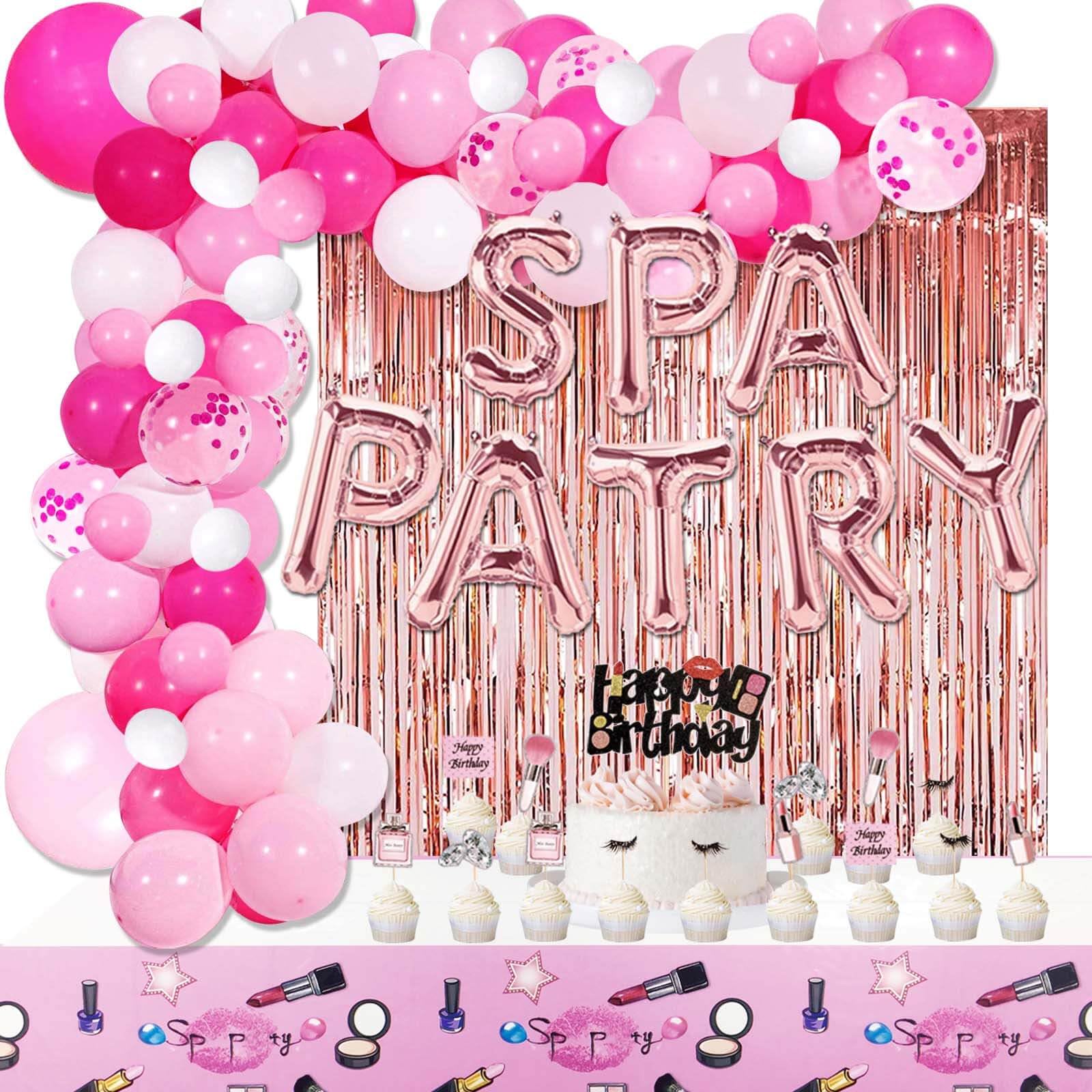 Spa Party Decorations Make STF9 Up Cake Cupcake Topper Balloons Arch ...