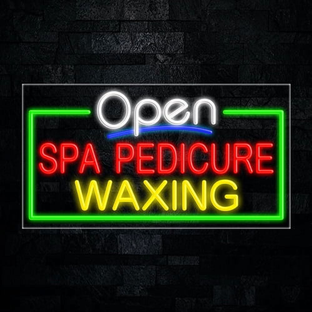 Spa Pedicure Waxing LED Neon Sign 33"L x 18"H #35868 - Walmart.com
