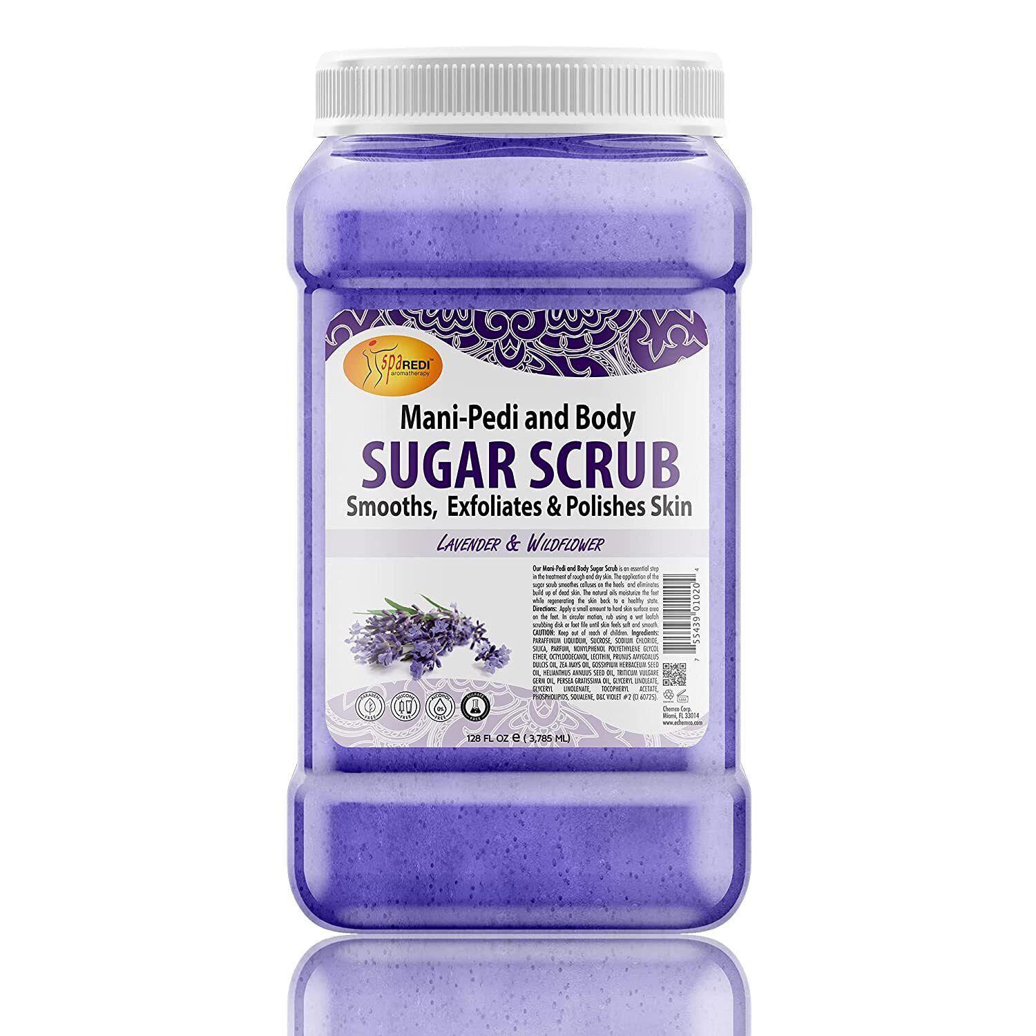 Spa Redi Sugar Scrub Glow - Lavender & Wildflower 128 oz - Walmart.com