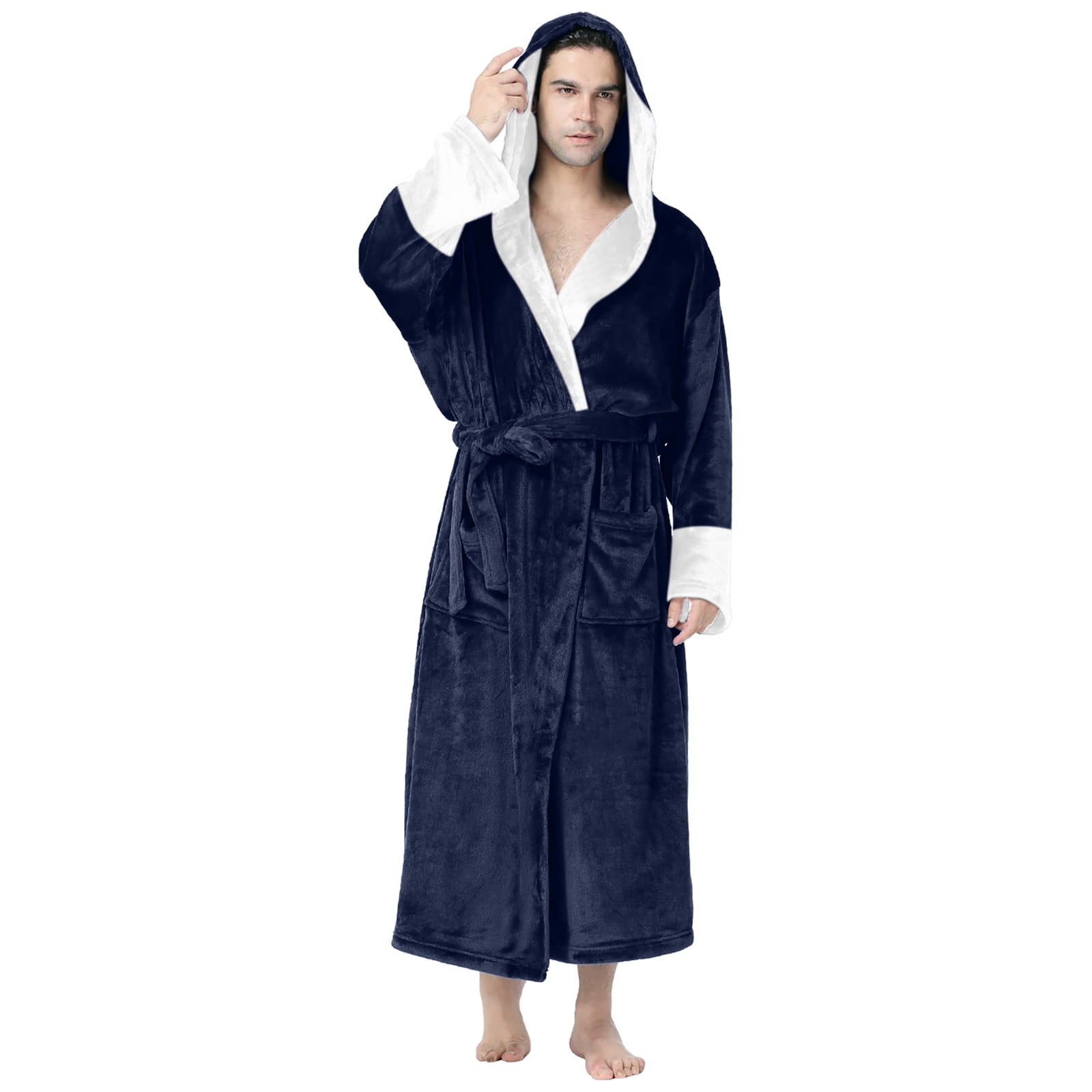Spa Robes Mens Robes Waffle Robe Terry Cloth Bathrobe Home Wear, Solid ...