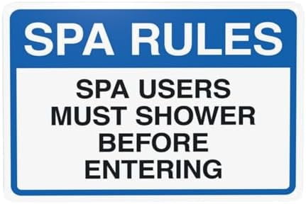 Spa Rules Sign,Pool Warning,Spa Rules Security Metal Signs for Outdoor ...