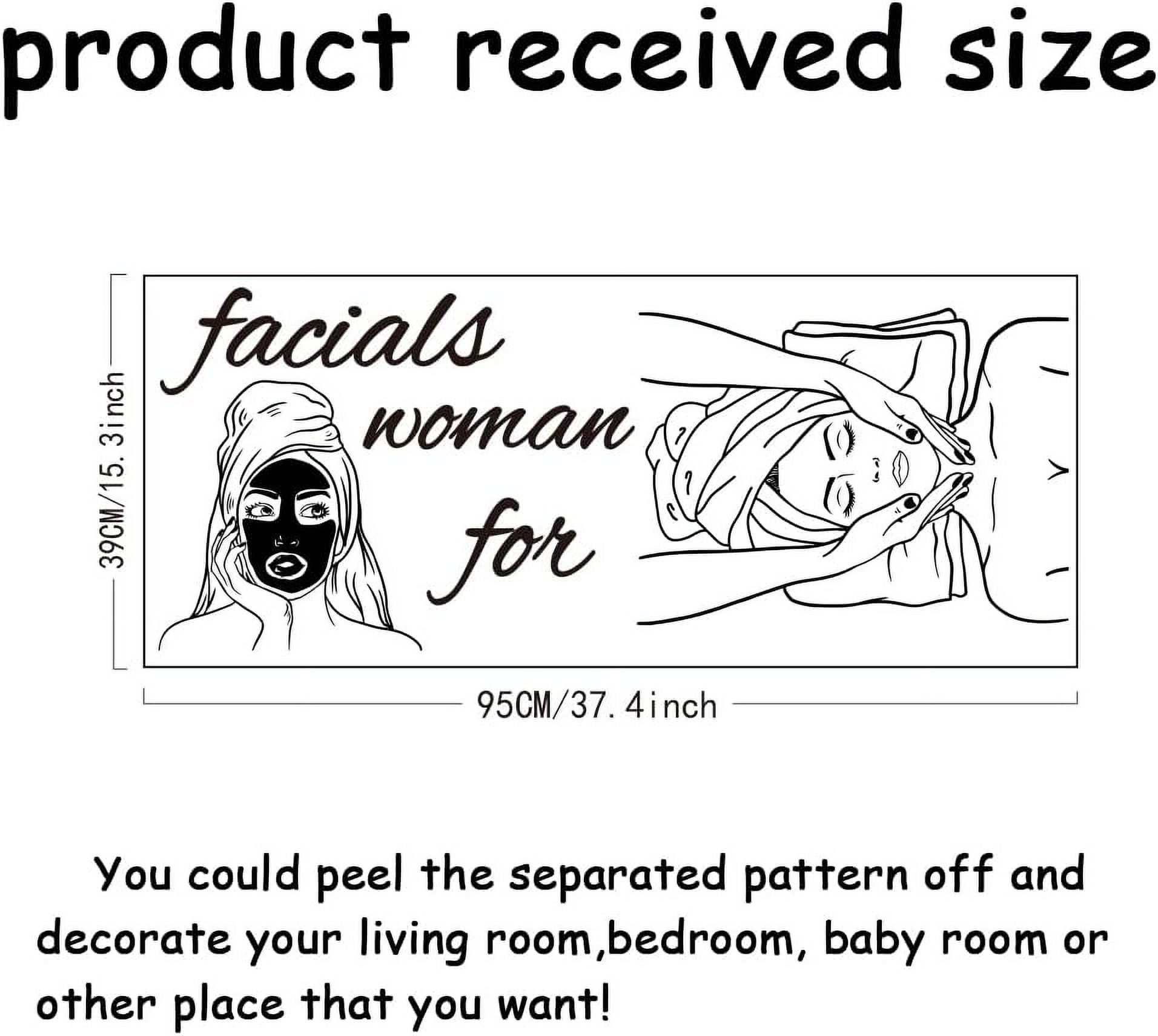 Spa Salon Decals Facials Quote Wall Sticker Beauty Salon Decals Woman ...
