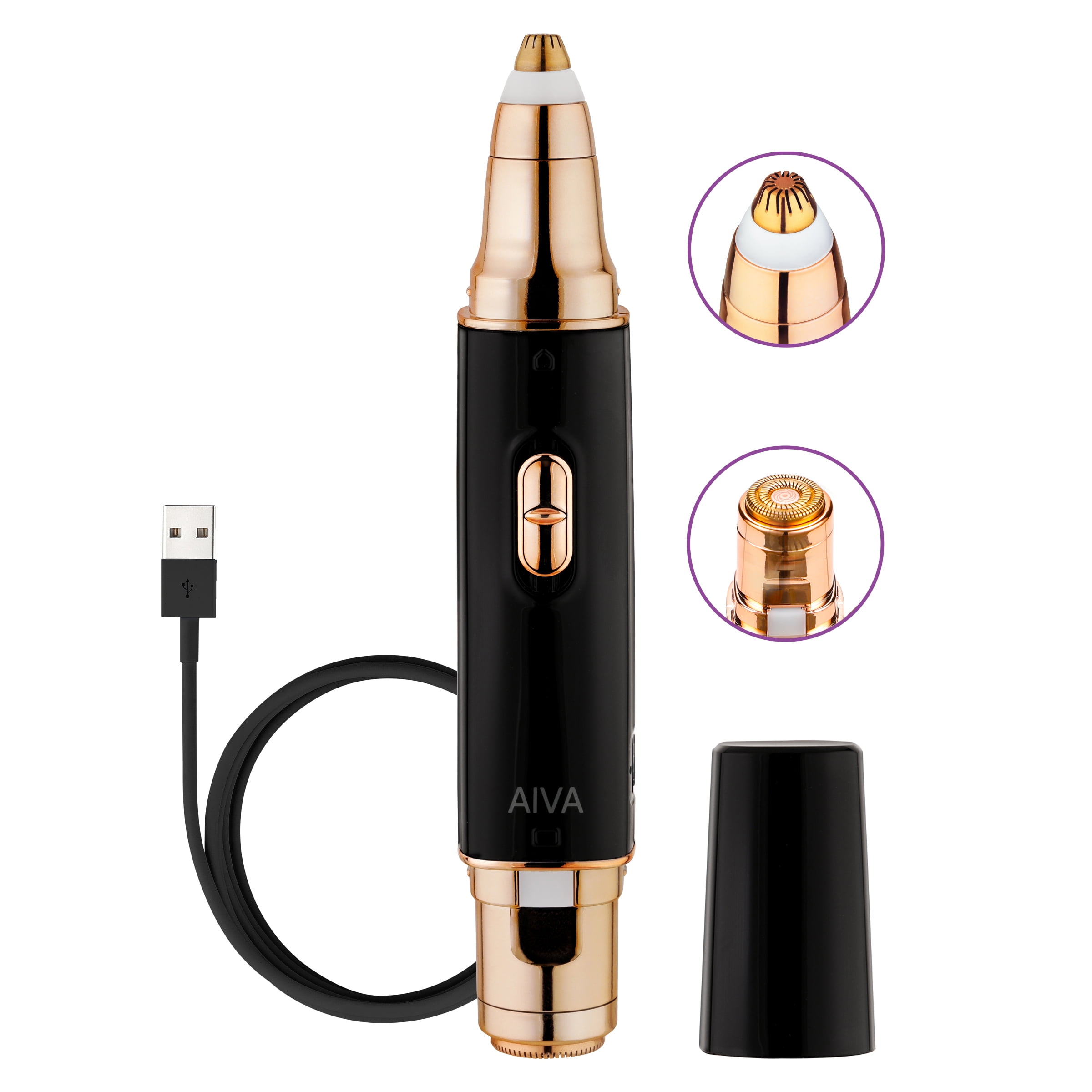 Spa Sciences AIVA Deluxe: 2-in-1 Women’s Facial Hair Remover & Eyebrow ...