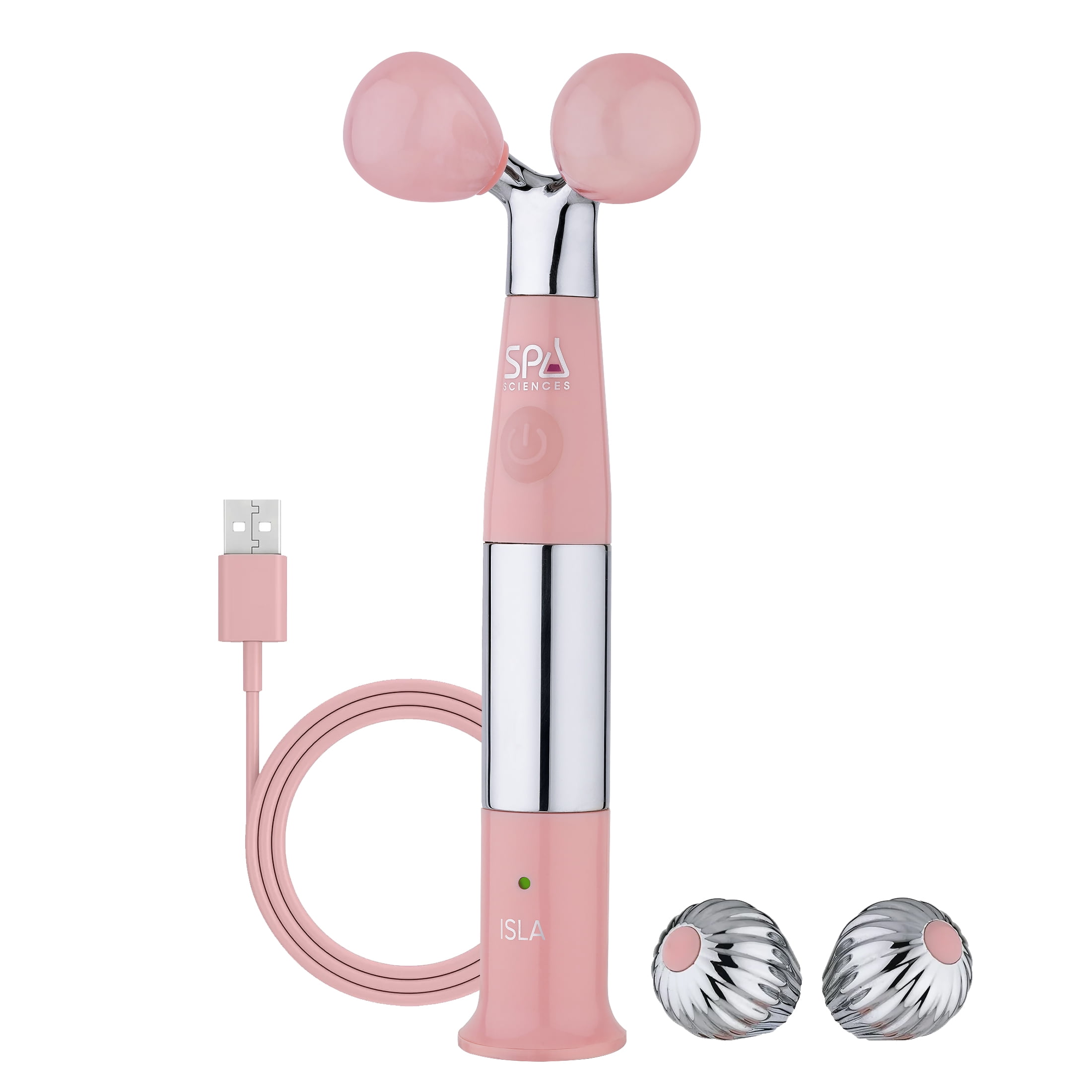 Spa Sciences ISLA Sonic Face & Body Roller, All Skin Types, Rose Quartz ...