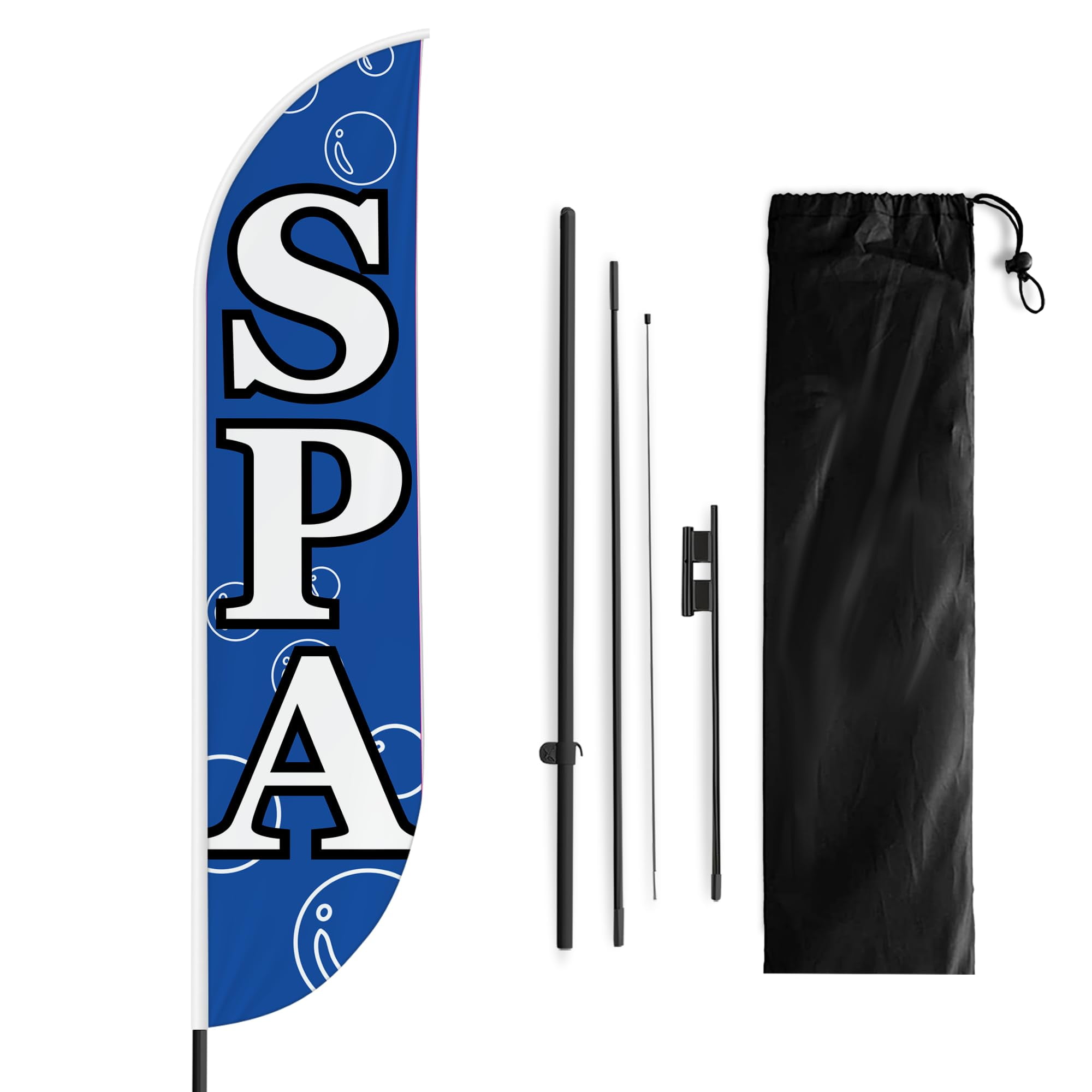 Spa Sign feather flag Pole Mount for Outdoor by Mavis Print | 15 FEET ...