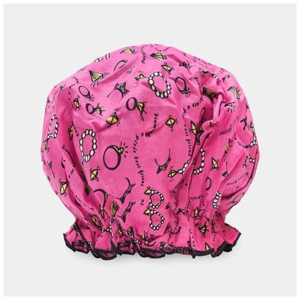 Spa Sister Bouffant Shower Cap, Diamonds Pattern, Fabric Lining ...