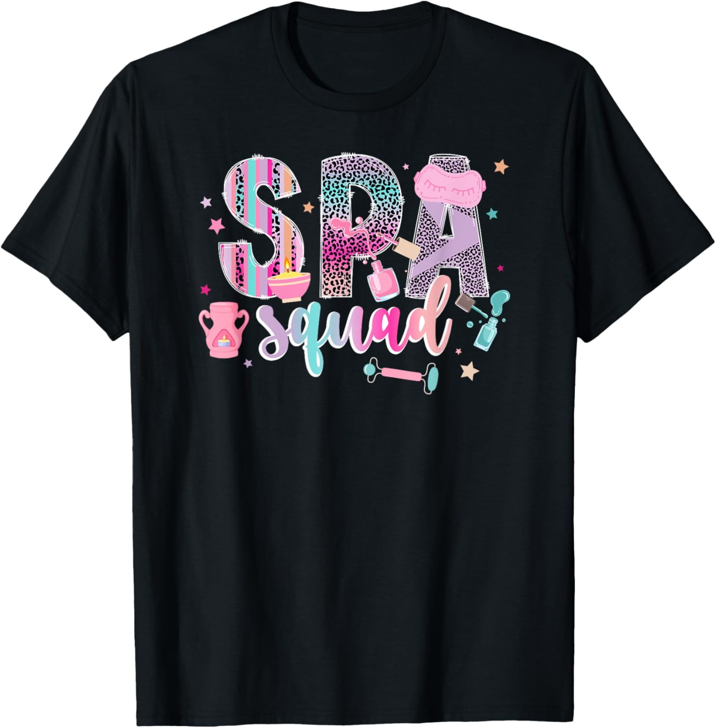 Spa Squad Leopard Spa Birthday Squad Girls Spa Party T-Shirt - Walmart.com