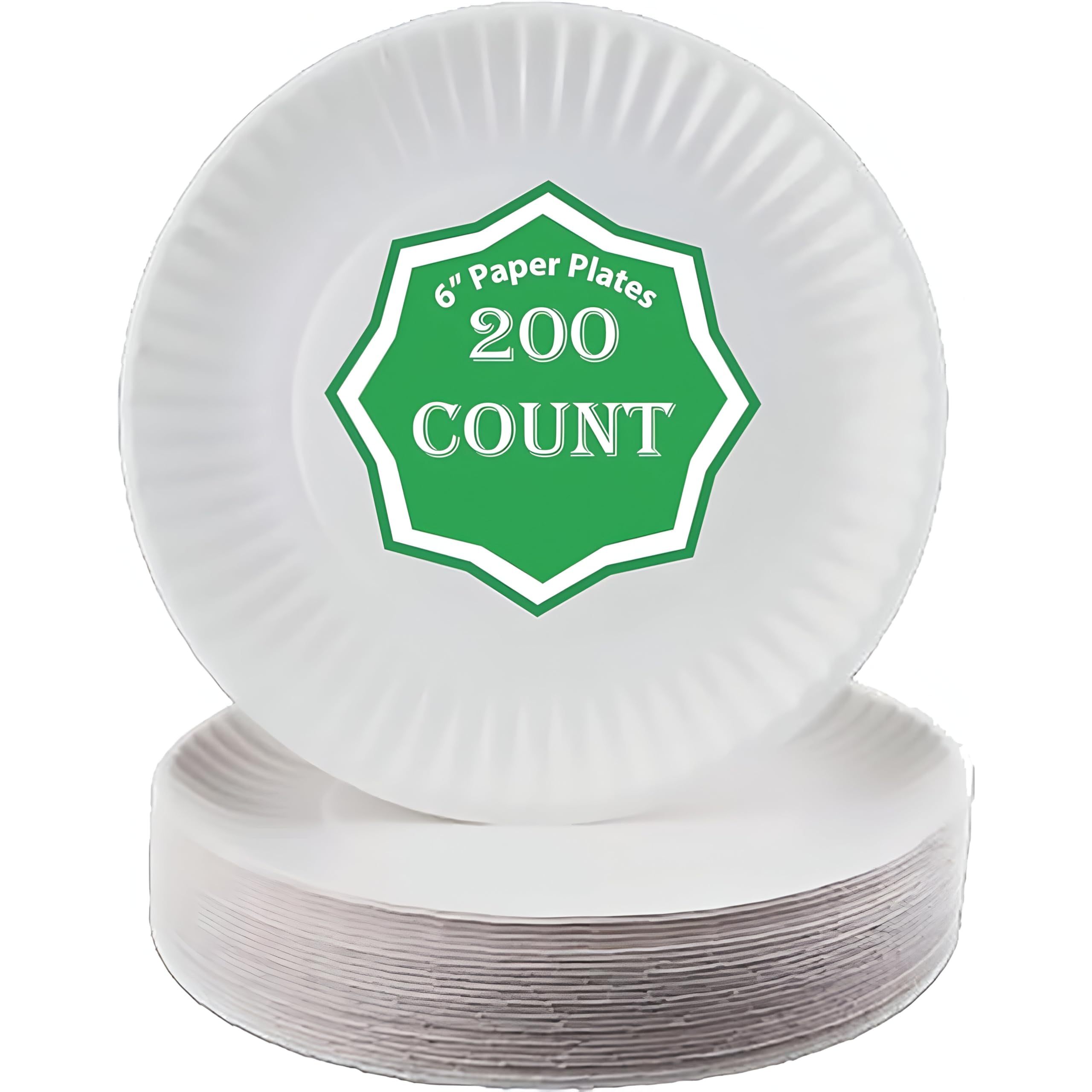 Spa Stix 6" Disposable SSF20 Paper Plate - Pack of 200ct (SS-Plate 6 ...